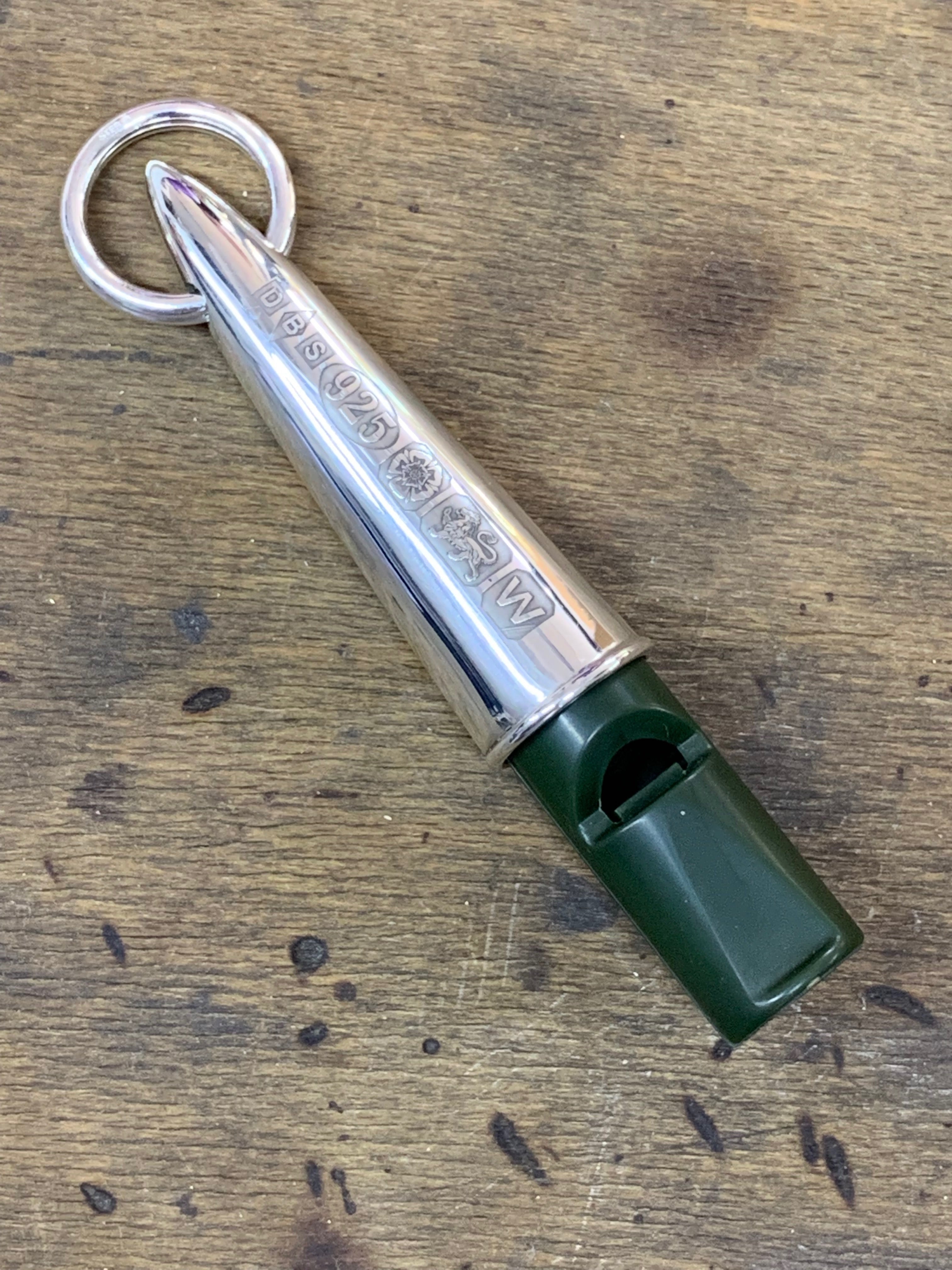 Bullet Shaped, Polished Sterling Silver with Oversized Hallmarks ...